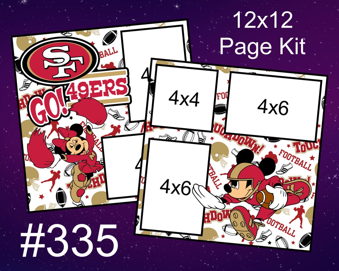 335 Go 49ers Mickey & Minnie Football Disney Layout 2-page 12x12 ...