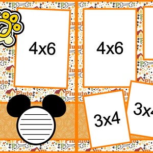 132 Pluto Autograph Disney Layout 2-page 12x12 Scrapbook Page Kit - Etsy
