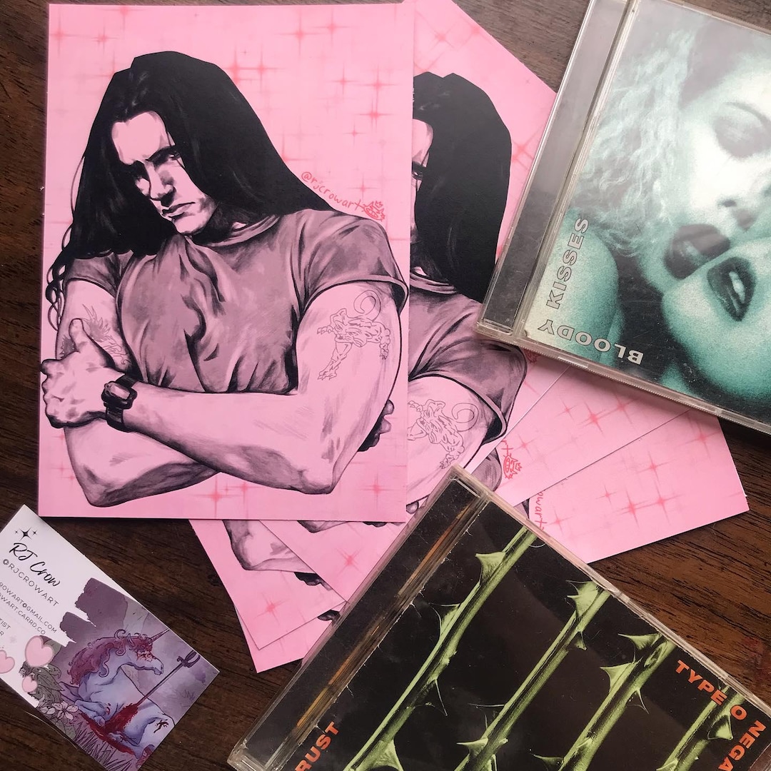 Peter Steele Art Print Type O Negative Portrait 5x7 Etsy