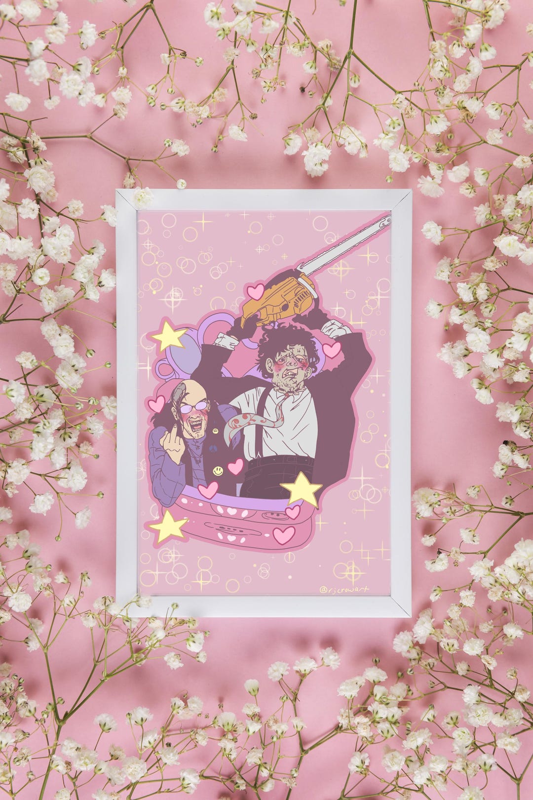 Texas Chainsaw Massacre 2 Art Print Bubba Sawyer Leatherface and Chop ...