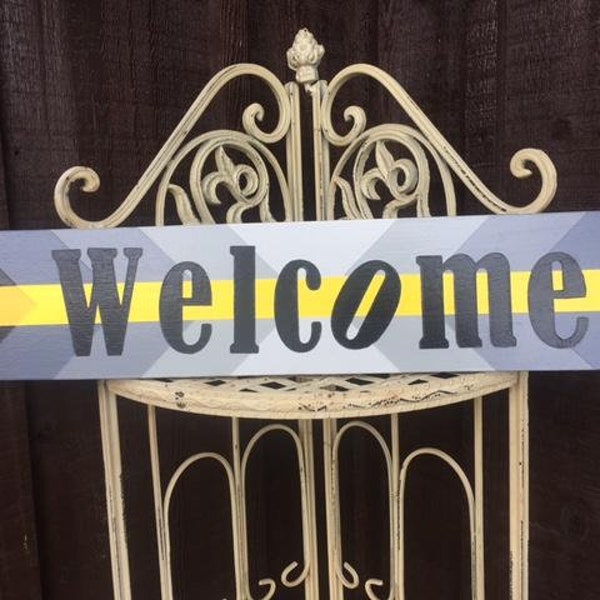 Barn Quilt Welcome Sign - Etsy