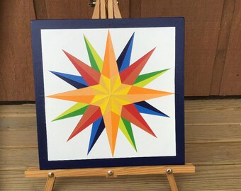 Mariner's Compass Barn Quilt 4 Sizes Available Free - Etsy