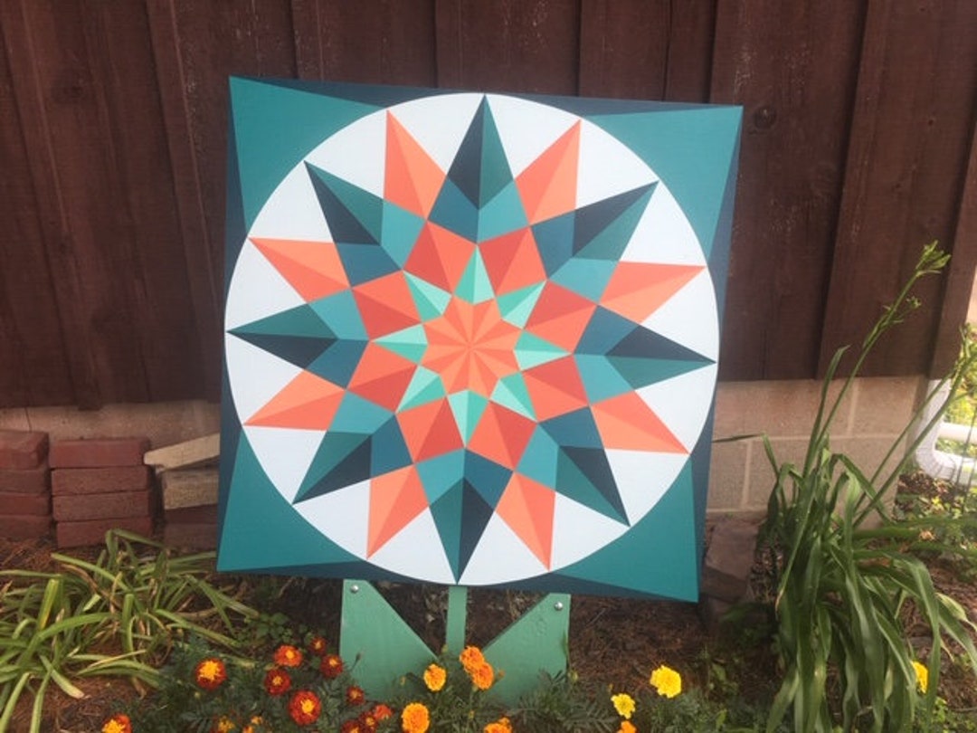 Mariner's Compass Barn Quilt - 4 Sizes Available - Free Shipping - Etsy