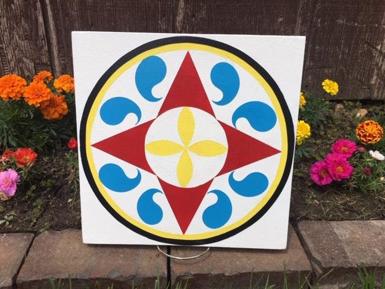 Barn Quilt, Hex Sign Folk Art, 4 Sizes Available, Free Shipping - Etsy