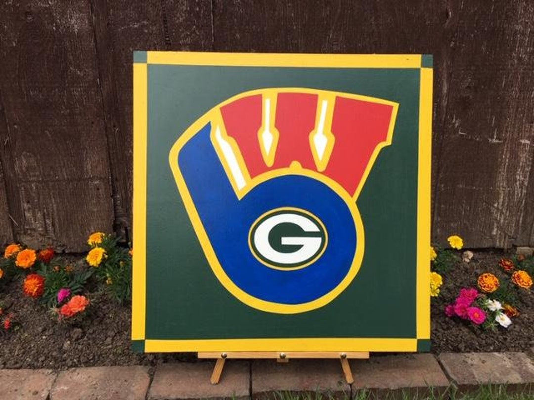 Ultimate Wisconsin Fan Barn Quilt, Badger, Brewers, Packers ; 4 Sizes ...