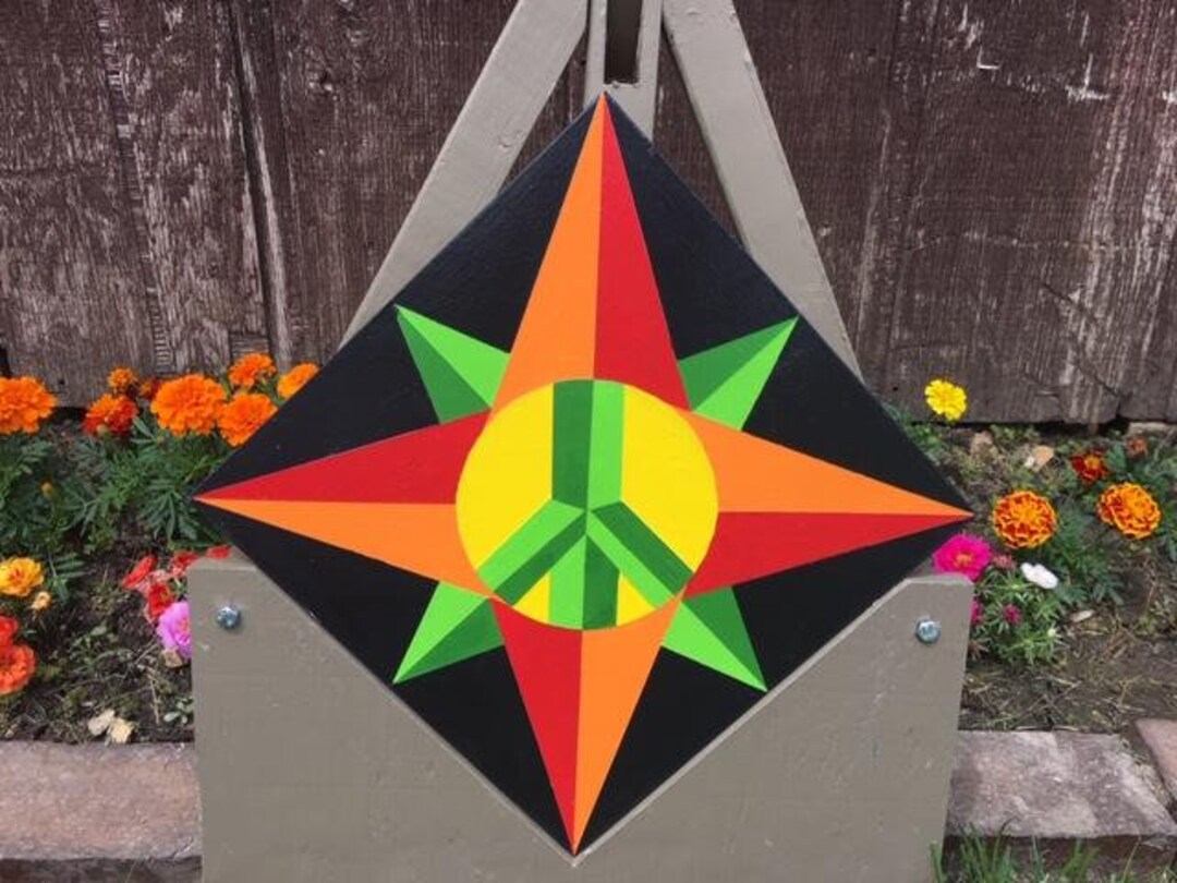 Peace Sign Barn Quilt, 4 Sizes Available, Free Shipping - Etsy