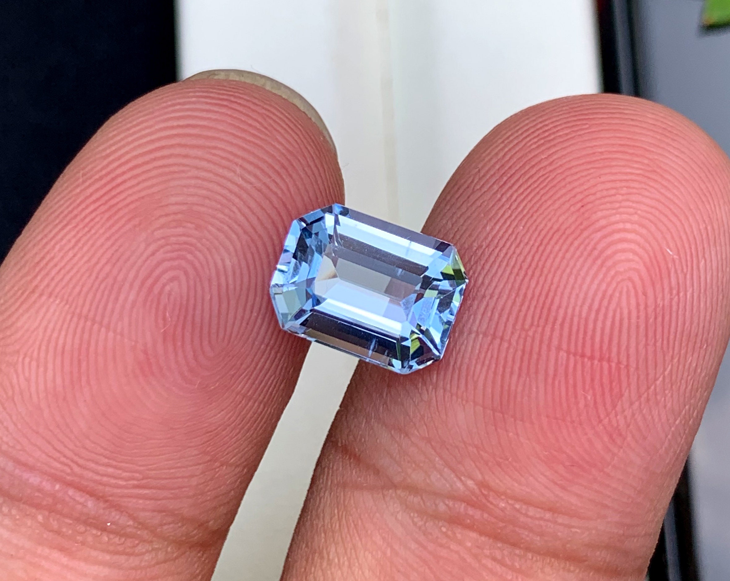 Santa Maria Color Aquamarine Beryl Gemstone Emerald Cut - Etsy