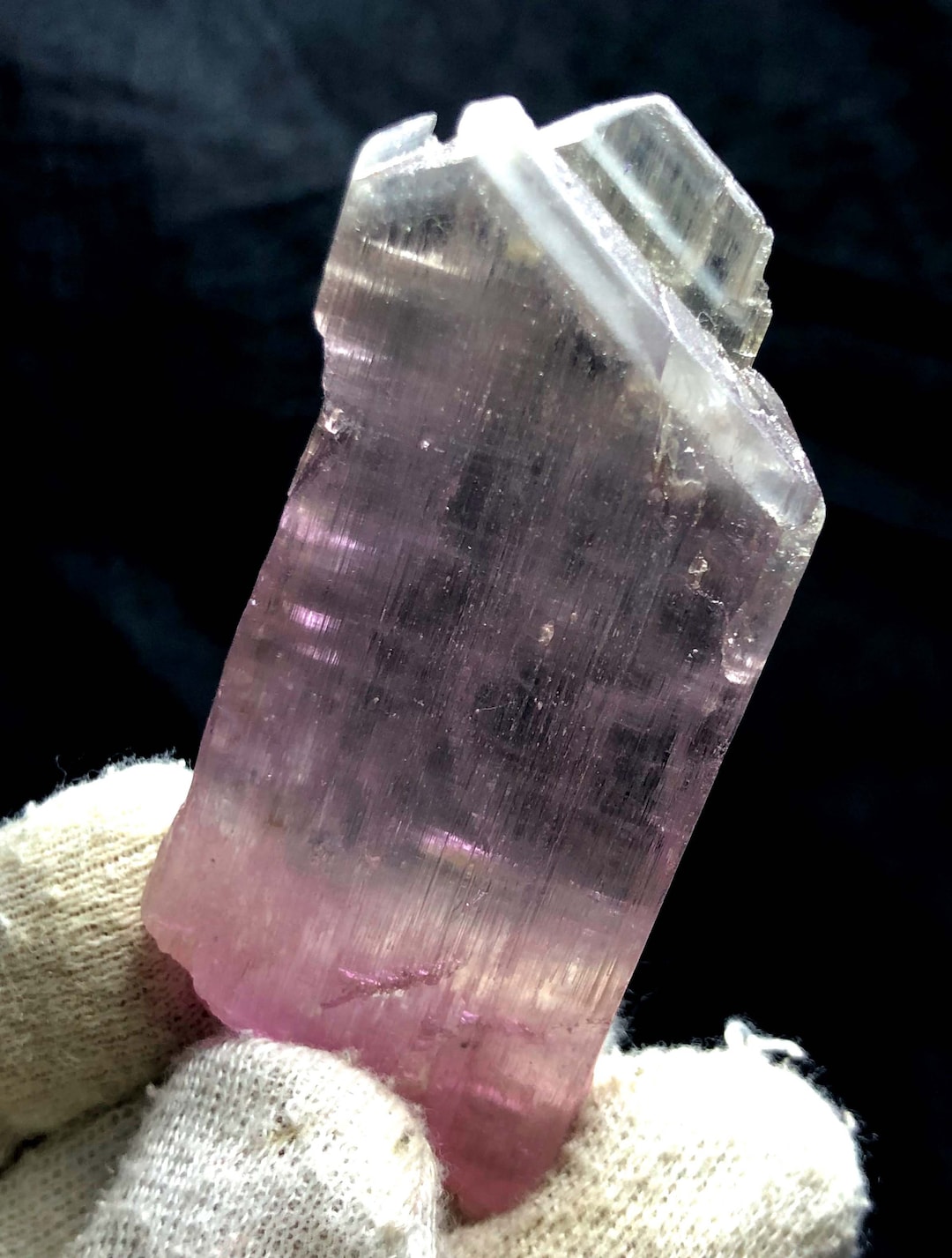 Purpulish Pink Kunzite Spodumene Crystal Natural V-shape Terminated ...