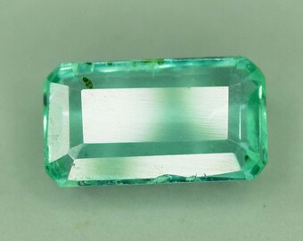 0.85 Carats Emerald Cut Eye Clean Green Color Emerald Loose | Etsy