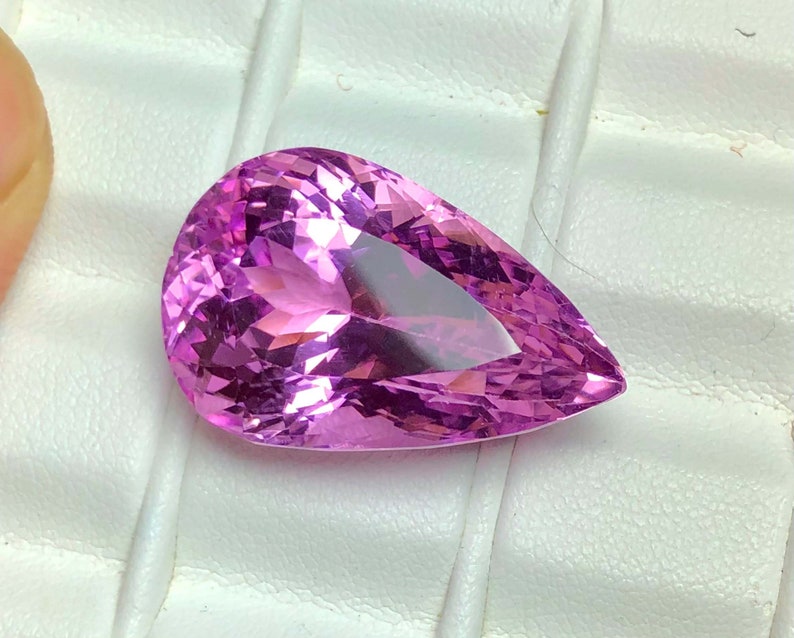 Natural Deep Pink Kunzite Spodumene Loose Gemstone VVS Pear - Etsy