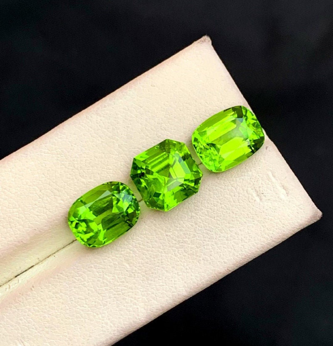 Natural Peridot Loose Gemstones Jewelry Set - 14.25 Carats - Etsy