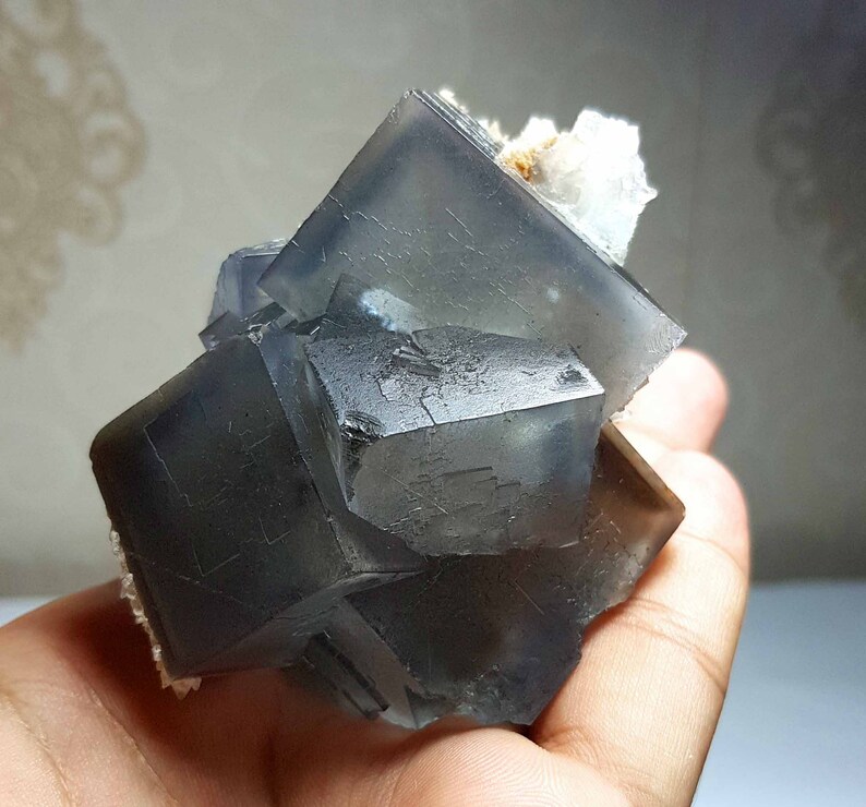 Blue Fluorite Phantom Cubic Crystals Specimen 266 Gram - Etsy
