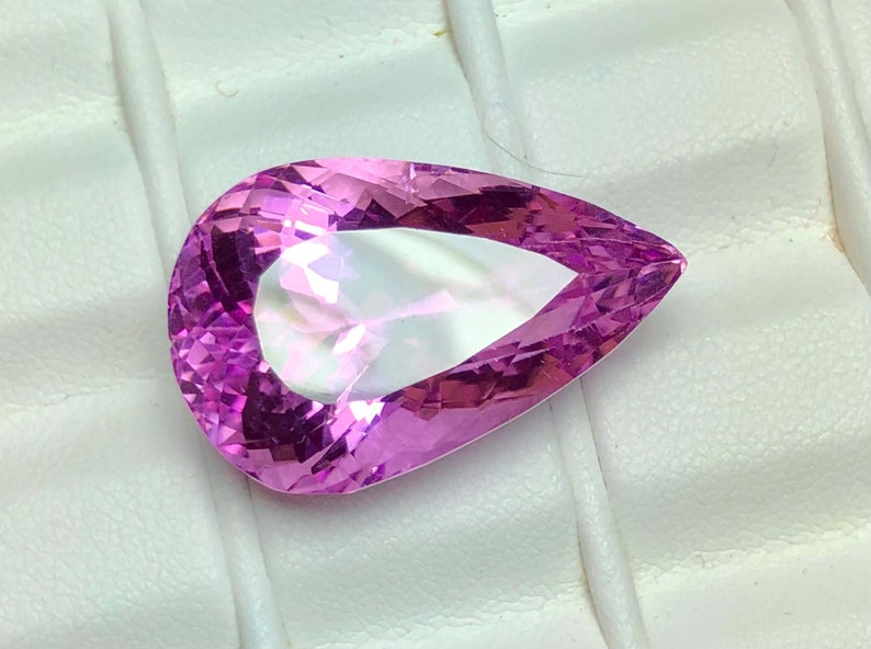 Natural Deep Pink Kunzite Spodumene Loose Gemstone VVS Pear - Etsy