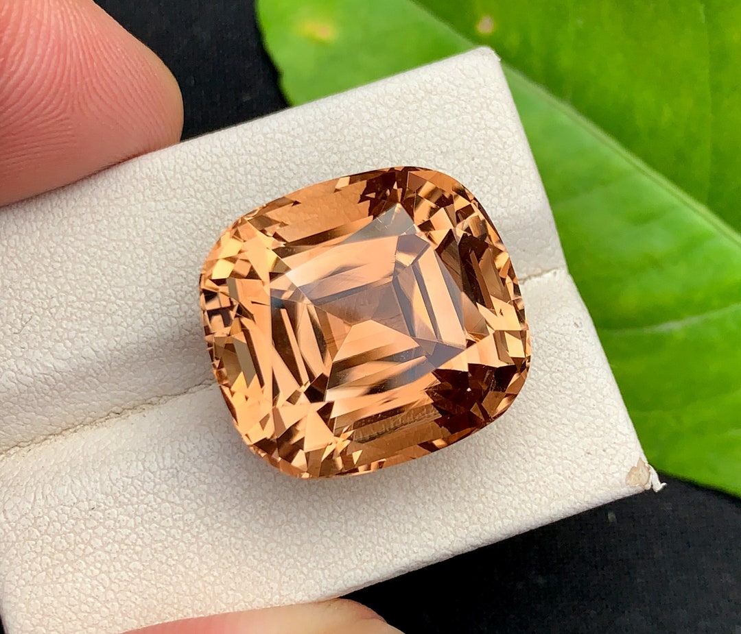 Butterscotch Brown Cushion Cut Topaz Gemstone , Rich Color Natural ...