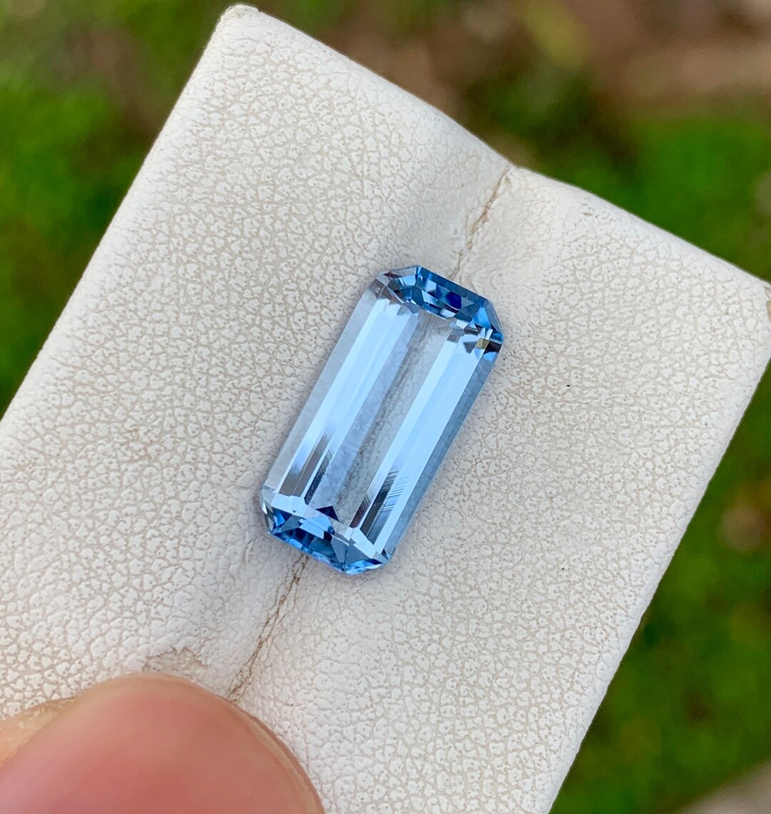 Genuine Santa Maria Color Aquamarine Beryl Gemstone , Emerald Cut ...