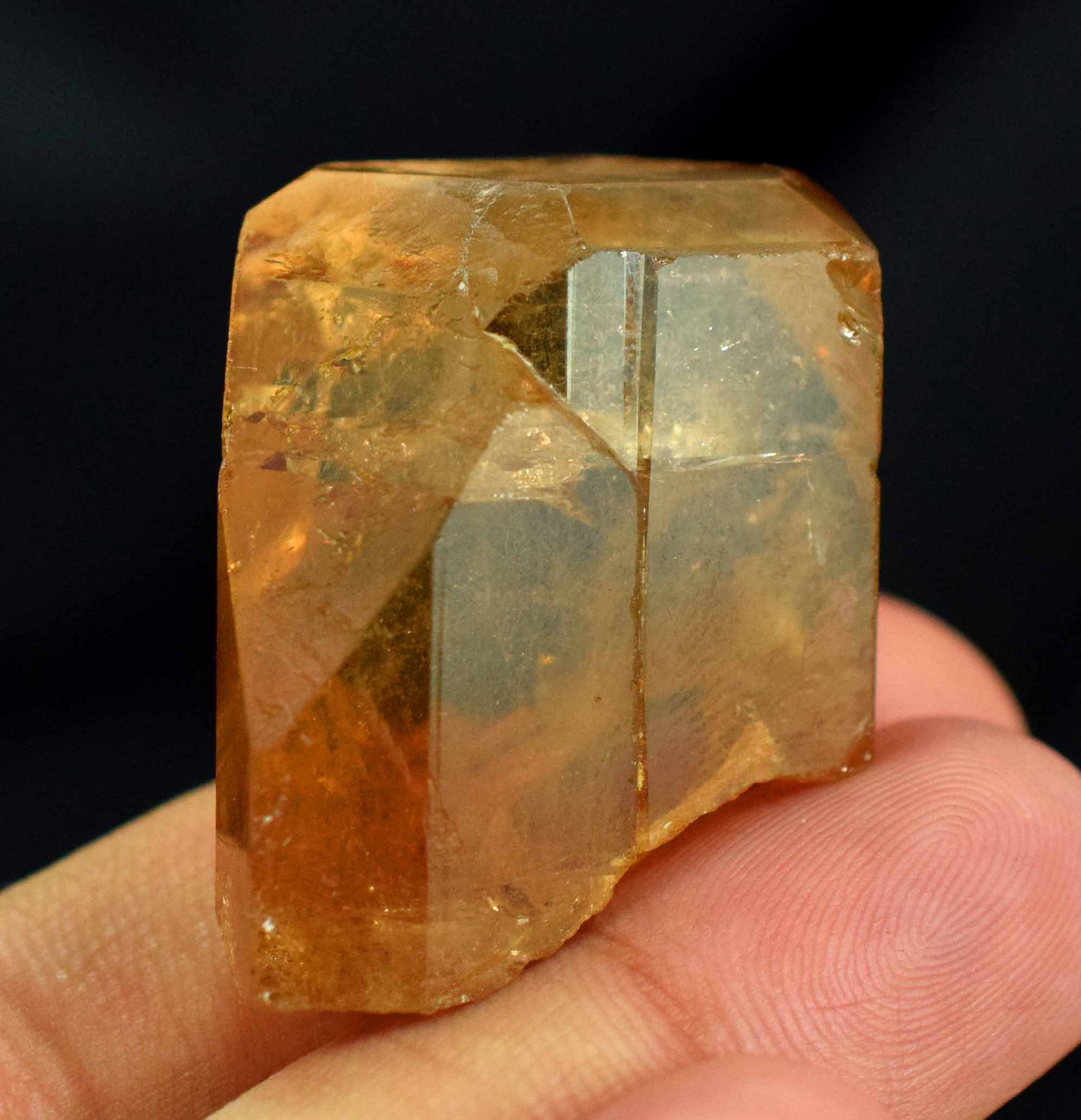 Natural Topaz Twinned Crystal Champagne Color Diamond Cut | Etsy