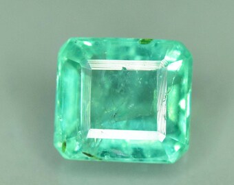 0.85 Carats Emerald Cut Eye Clean Green Color Emerald Loose | Etsy