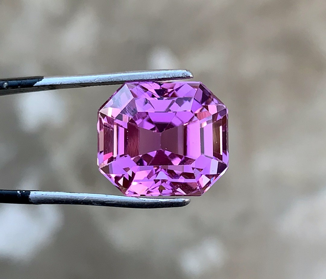 Deep Ultra Pink Color Kunzite Loose Gemstone, Faceted Octagon Shape ...
