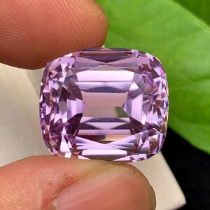 Electric Lavender Pink Kunzite Loose Gemstone , Cushion Shape Kunzite ...