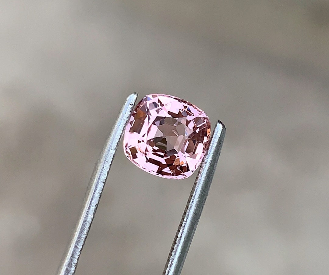 Peach Pink Spinel Gemstone: Cushion Cut Burma Spinel (07 | 6.8 | 04 MM ...