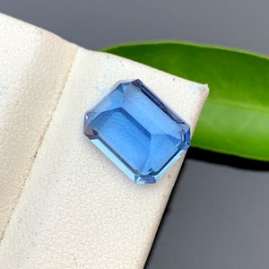 Deep Blue Aquamarine Loose Gemstone: Emerald Cut, 4.85 Carats - Etsy