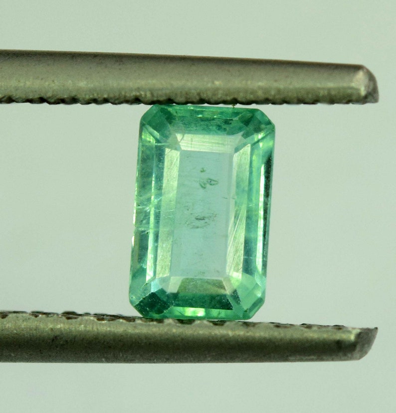 0.85 Carats Emerald Cut Eye Clean Green Color Emerald Loose | Etsy