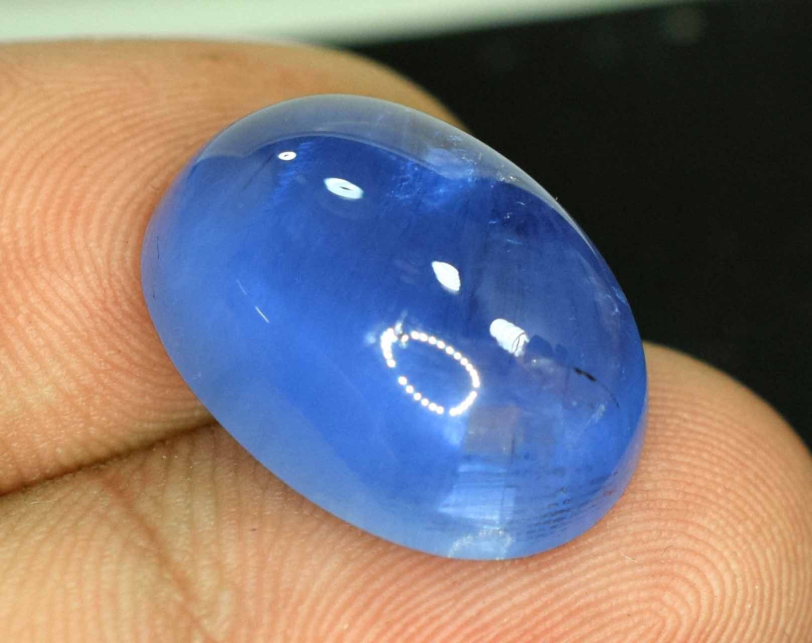 Natural Aquamarine Cabochon Gemstone Navy Blue Color - 15.60 Carats ...
