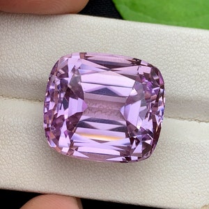 Electric Lavender Pink Kunzite Loose Gemstone , Cushion Shape Kunzite ...