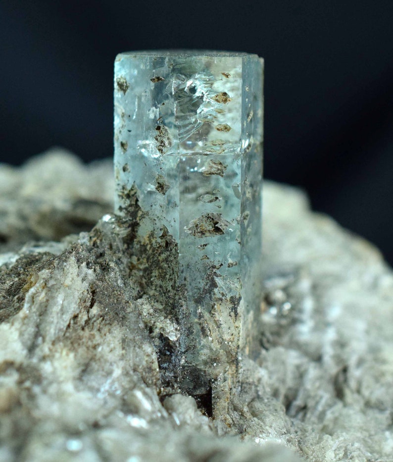Aquamarine Crystal on Matrix Specimen From Afghanistan 580 - Etsy