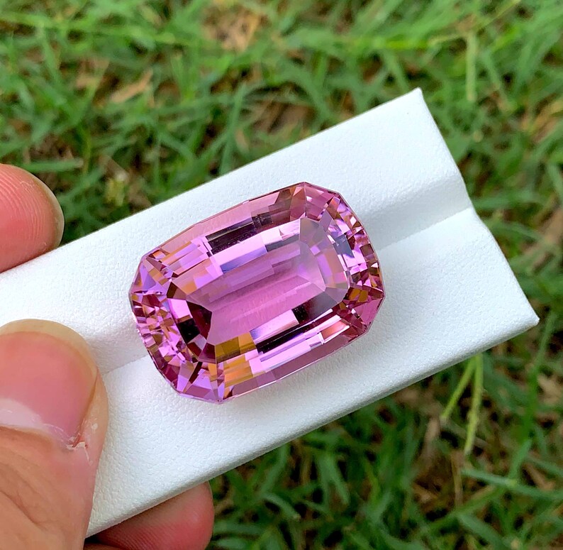 Natural Pink Kunzite Spodumene Loose Gemstone Fancy Cut Loupe - Etsy