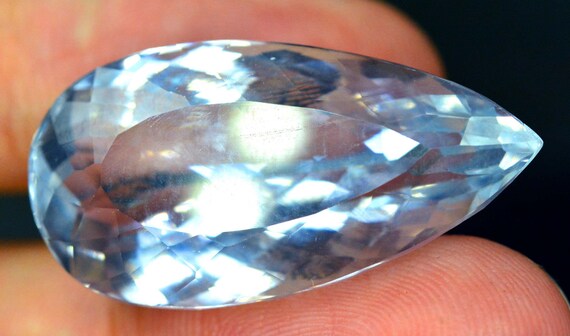 Natural Aqua Kunzite Loose Gemstone 33.20 carats | Etsy