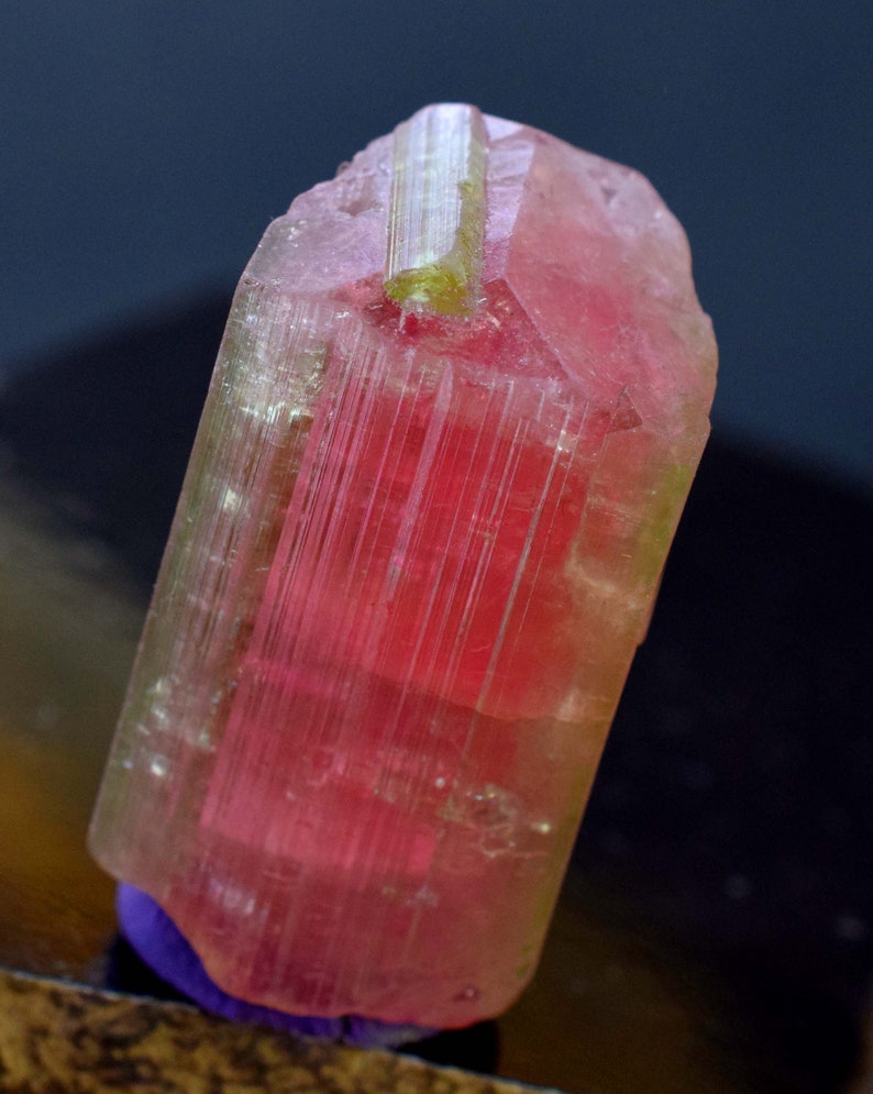Natural Watermelon Tourmaline Crystal With Diamond Cut Termination From ...
