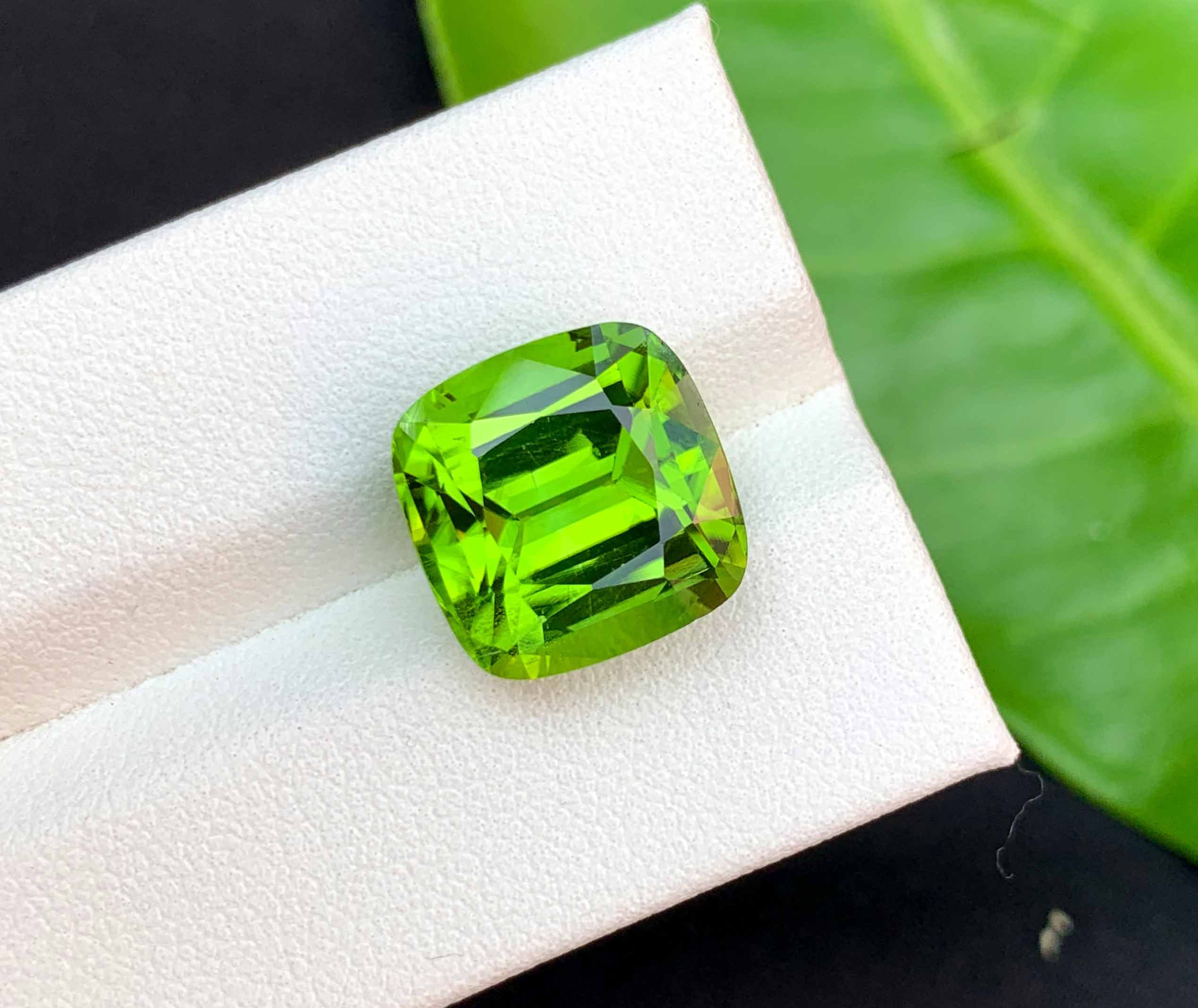 Top Color Cushion Cut Peridot Loose Gemstone From Pakistan | Etsy