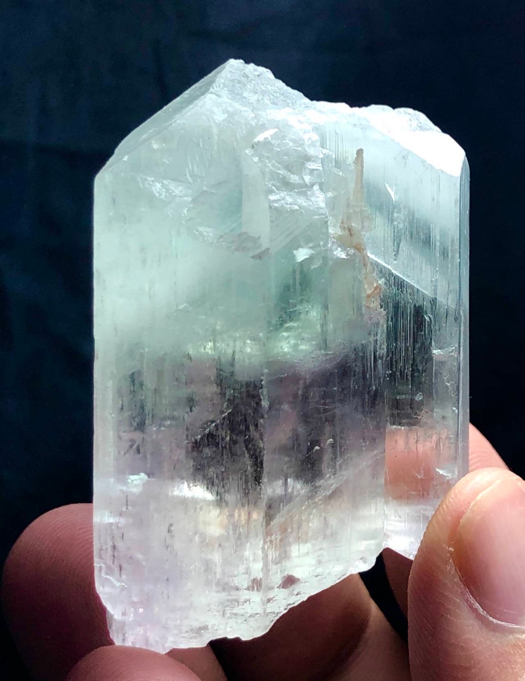 Bi-color Kunzite Spodumene Crystal V-shape Terminated - Natural - 93 ...
