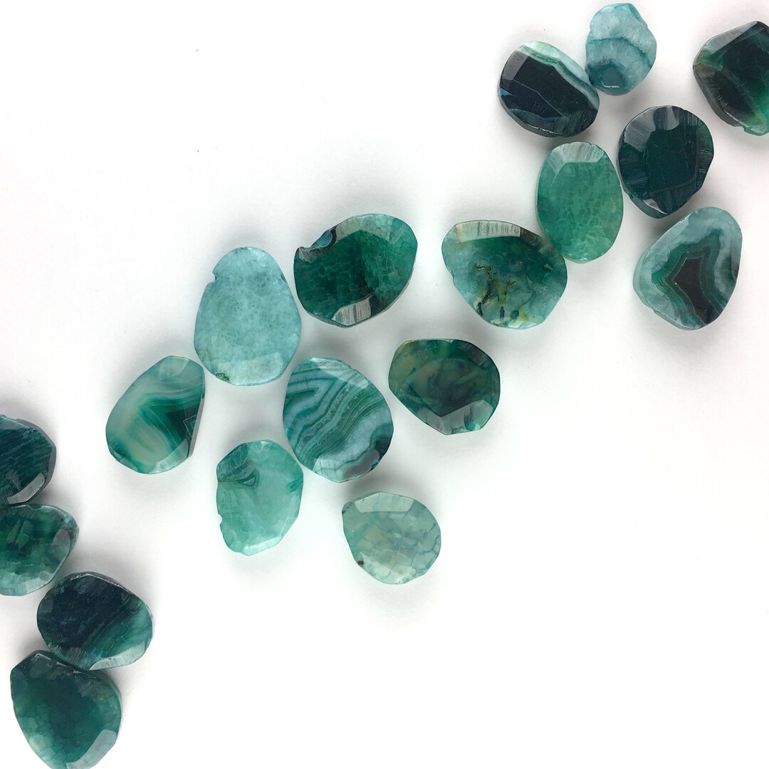 Emerald Green to a Turquoise Color Slice Chunk Irregular Quartz ...