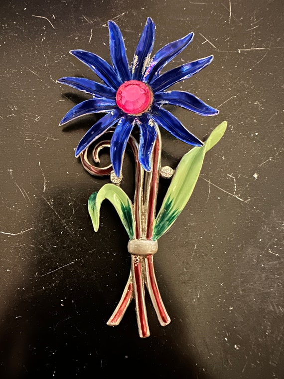 Vintage pewter flower - Gem