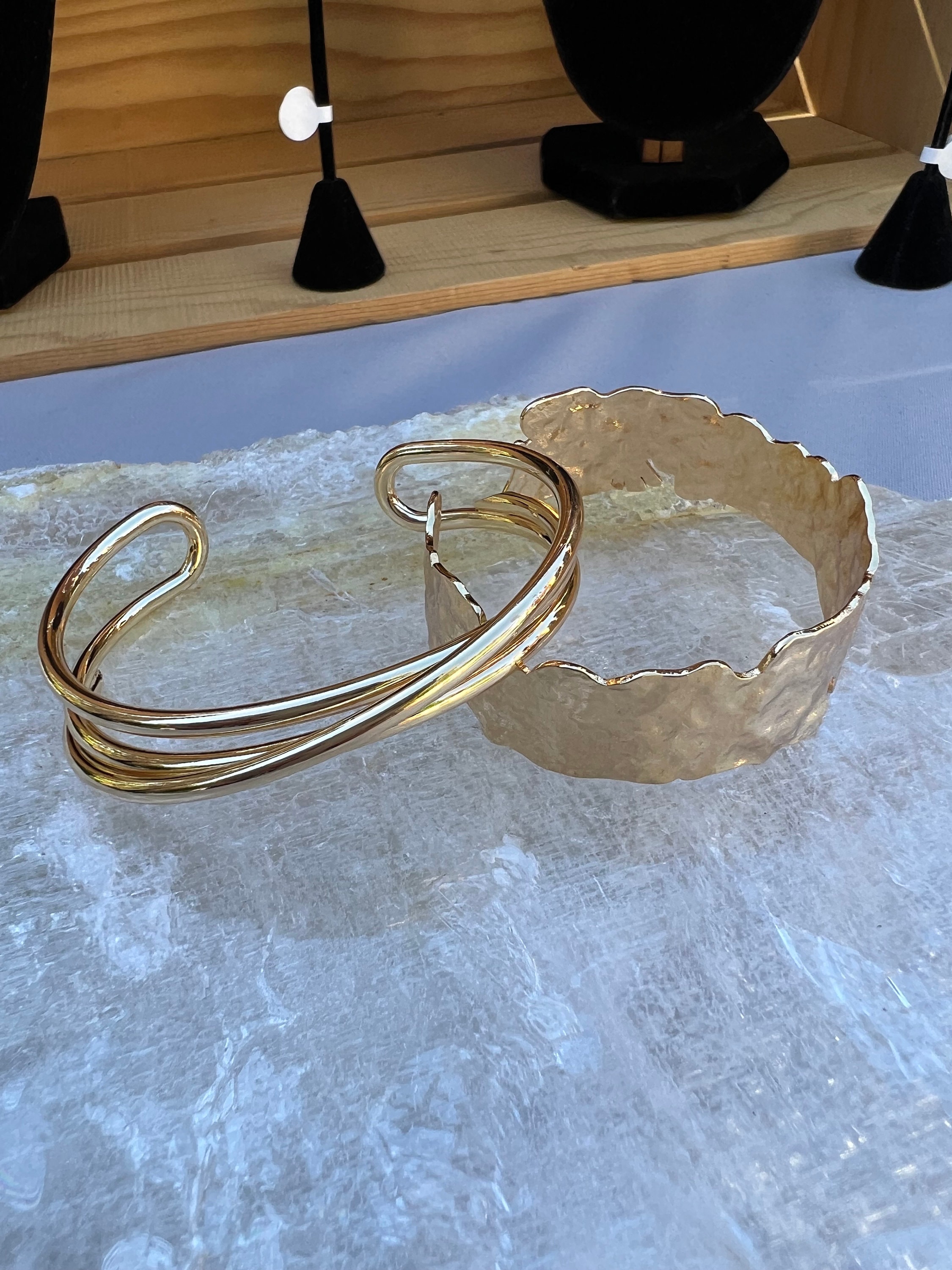 Layered Gold Cuff Bracelet - Etsy