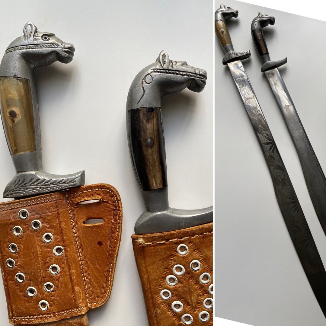 Vintage Spanish Oaxacan Horse Head Machetes With Cases - Etsy