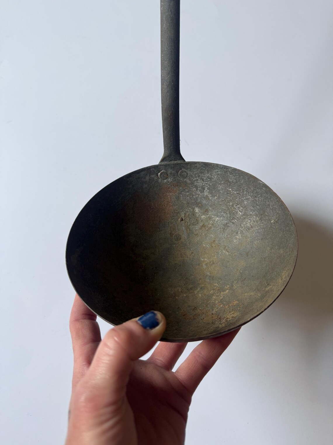Antique Hand Forged Wrought Iron Oversized Farmhouse Vibe Ladle - Etsy