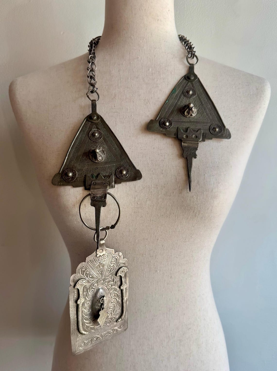 Antique Berber Moroccan 3 Pendant Fibulae Adorning Cloak Clasp - Etsy