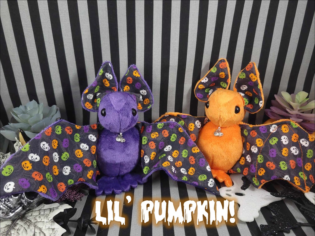 Lil' Pumpkin Batling! -stuffed Plush Bat, Made to Order, Unique Gift ...