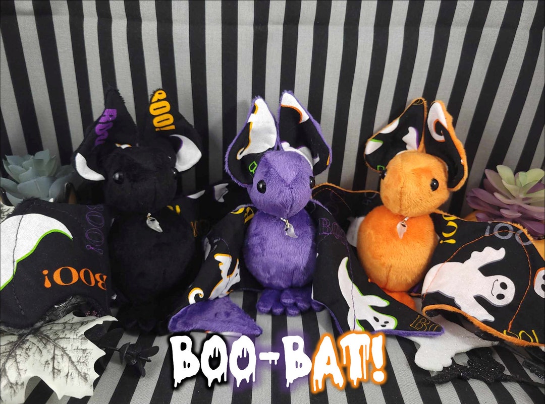Boo-bat Special Halloween Batling! - Stuffed Plush Bat, Made to Order ...