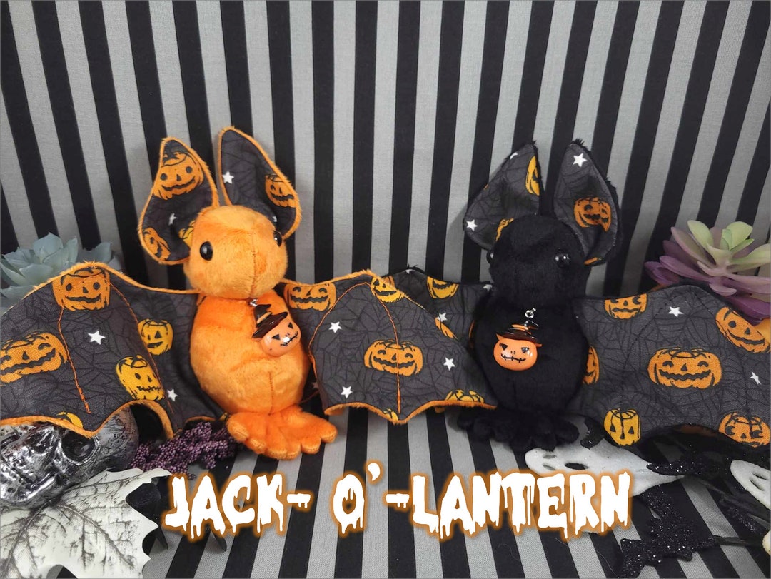 Jack-o'-lantern Special Halloween Batling! - Stuffed Plush Bat, Made to ...