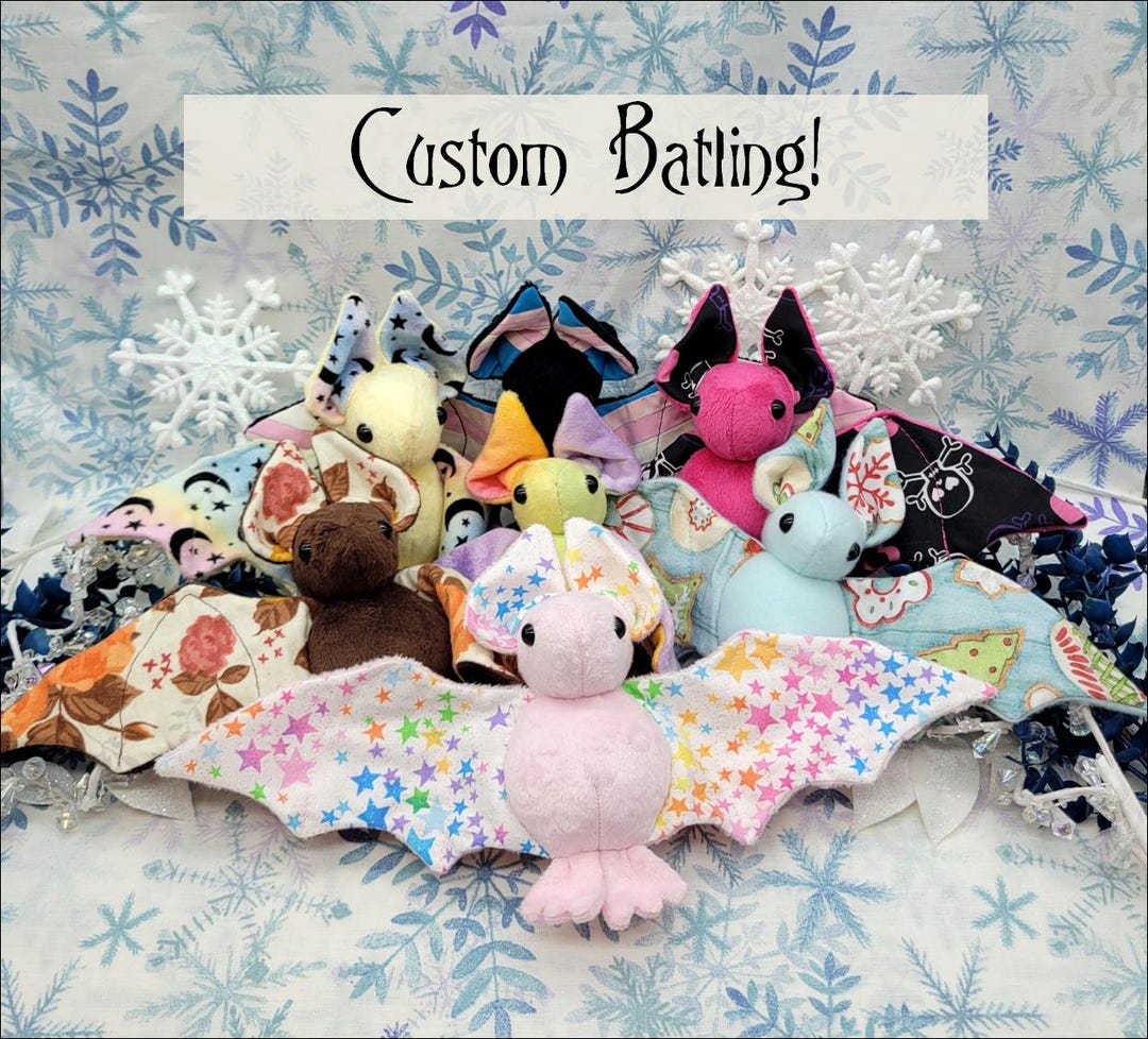 Custom Batling! - 400+ Fabric Options! - Stuffed Plush Bat, Doll ...