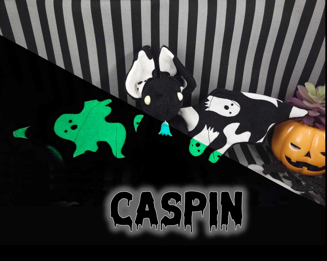 Caspin Special Halloween Batling! - GLOWS - Stuffed Plush Bat, Made to ...