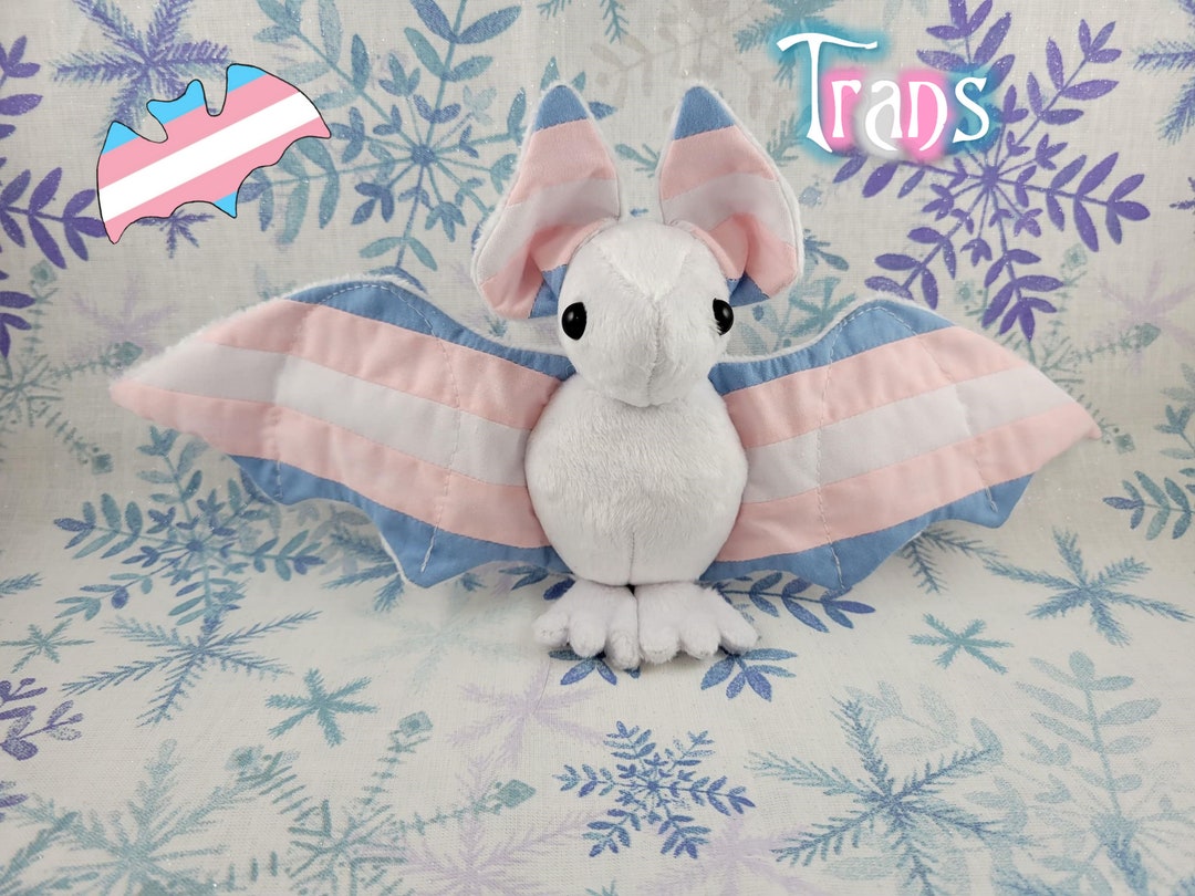 Trans Batling! - Stuffed Plush Bat, Made to Order, Unique Gift, Sensory ...