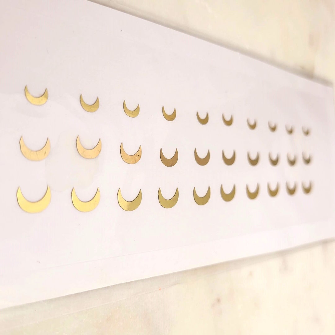 30 Half Moon Bindis in Crescent Shape / Bindi Stickers / Face Jewel ...