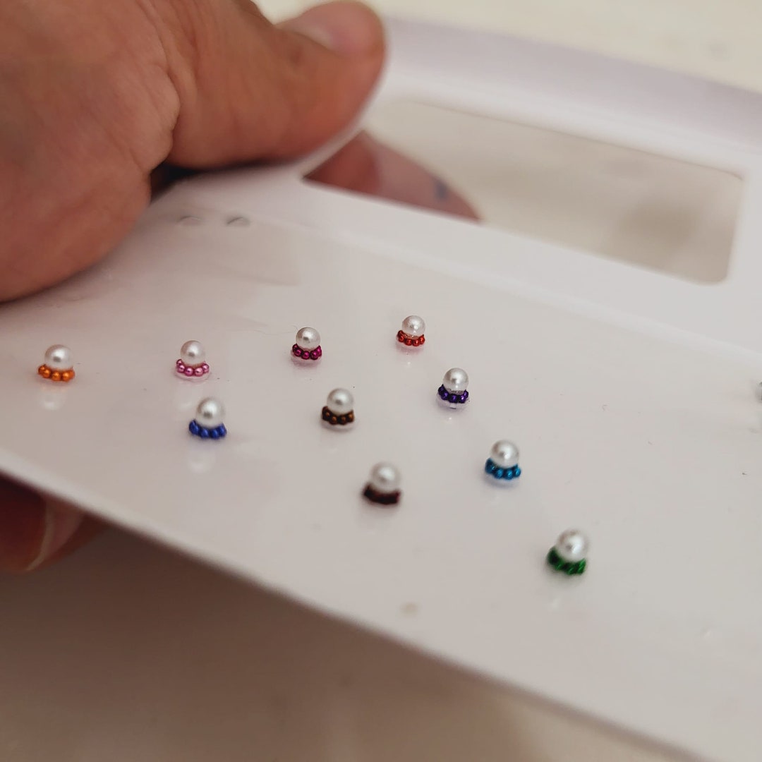Colorful Pearl Bindis Crystal Rhinestone Bindi. Bindis From Bindi ...