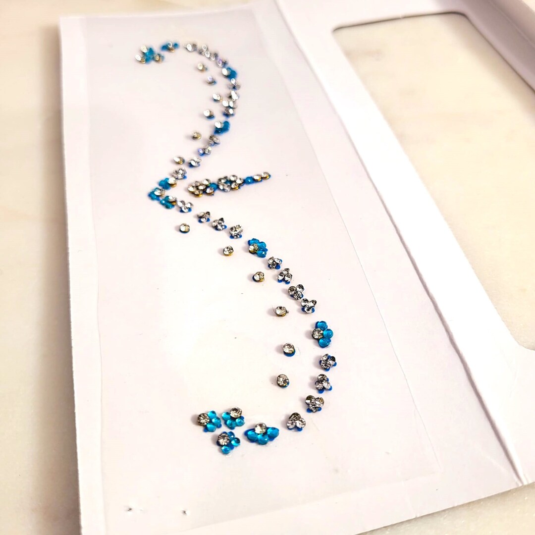 Bridal Bindi Forehead Face Decoration Blue Crystals - Etsy