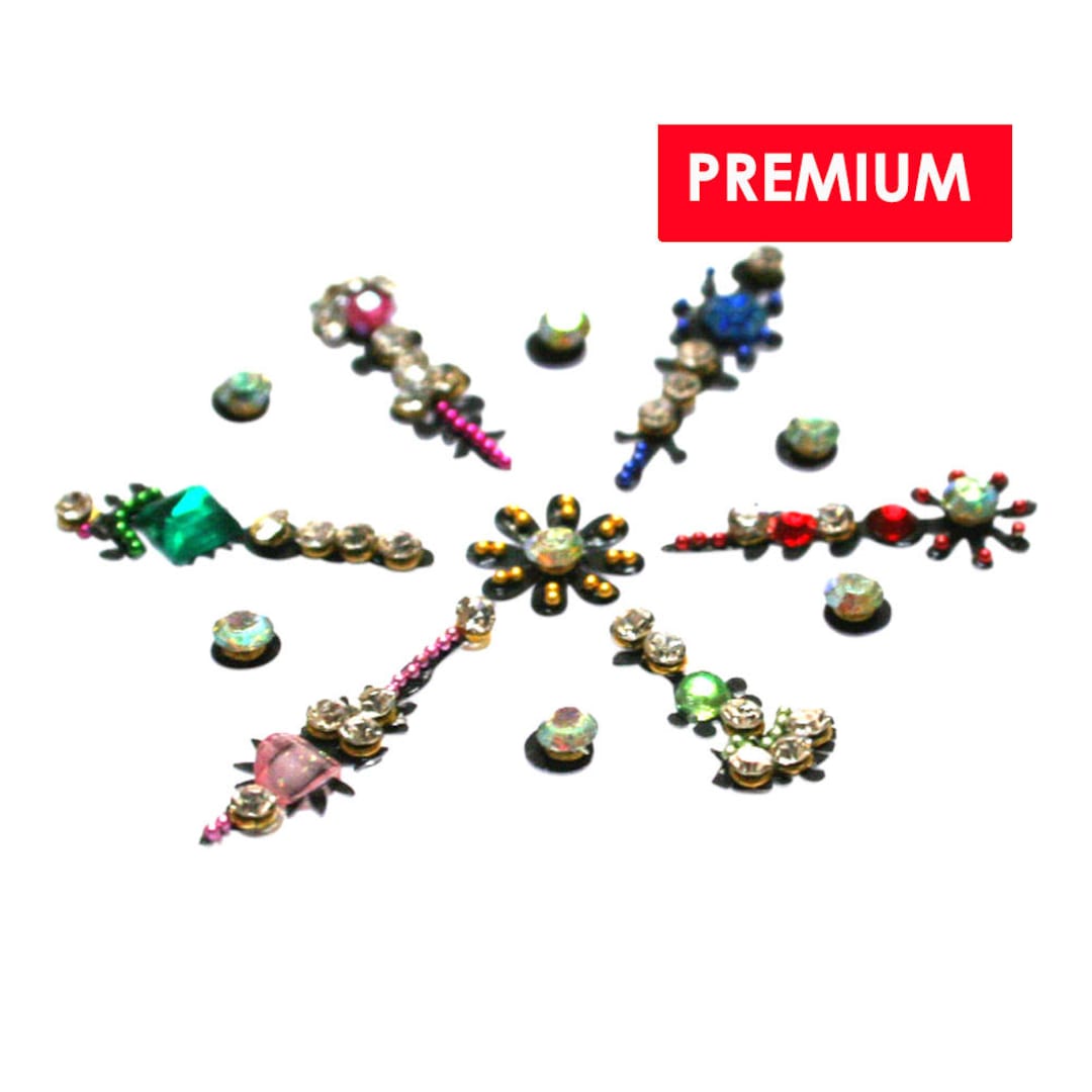 Bindi Forehead Decorations Face Jewels Multi Coloured Bindis Rhinestone ...